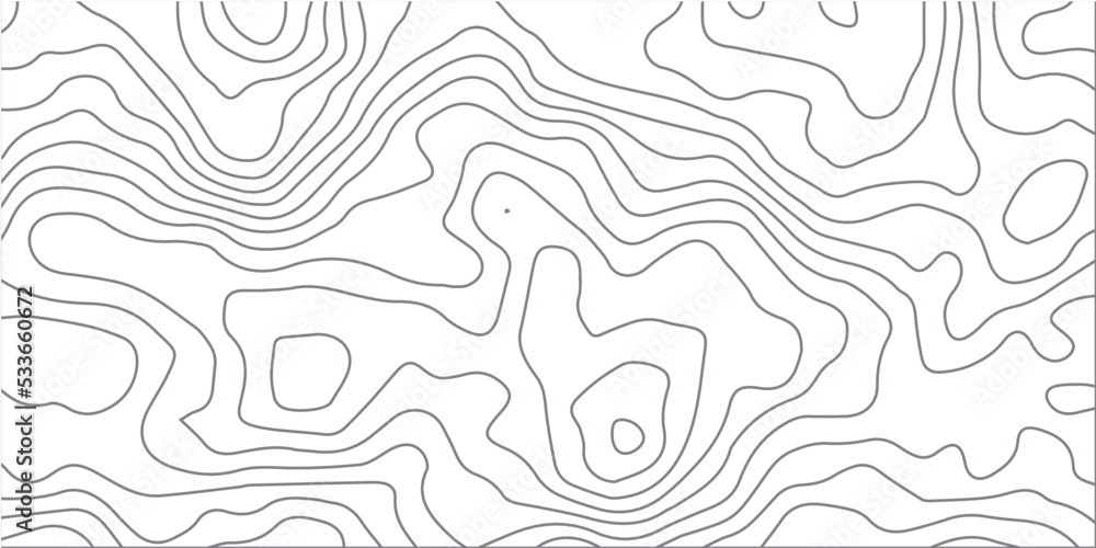 Black and white wave abstract topographic map contour, lines Pattern ...