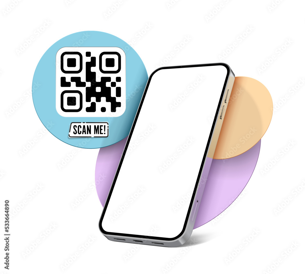 Qr Code SCAN ME template with a smartphone for application screenshot ...