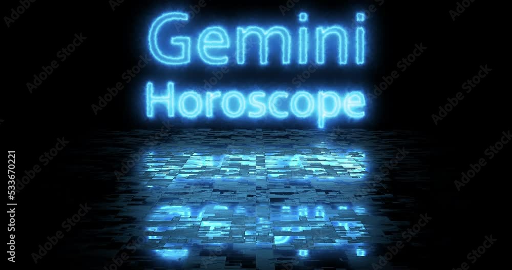 Gemini sign. Mystical screensaver or presentation for astrological ...