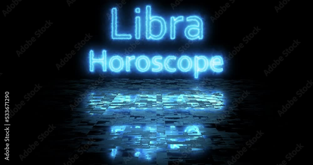 Libra sign. Mystical screensaver or presentation for astrological ...