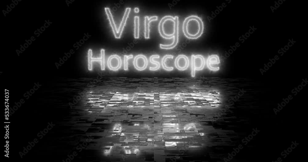 Virgo sign. Mystical screensaver or presentation for astrological ...