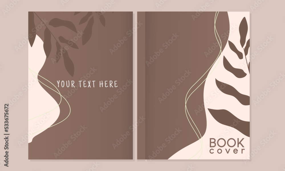 notebook Cover page set. Templates with aesthetic boho. Perfect for ...