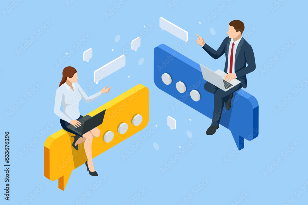 Isometric FAQ Frequently Asked Questions Concept. Woman and Man Ask ... Isometric FAQ Frequently Asked Questions Concept. Woman and Man Ask ...
