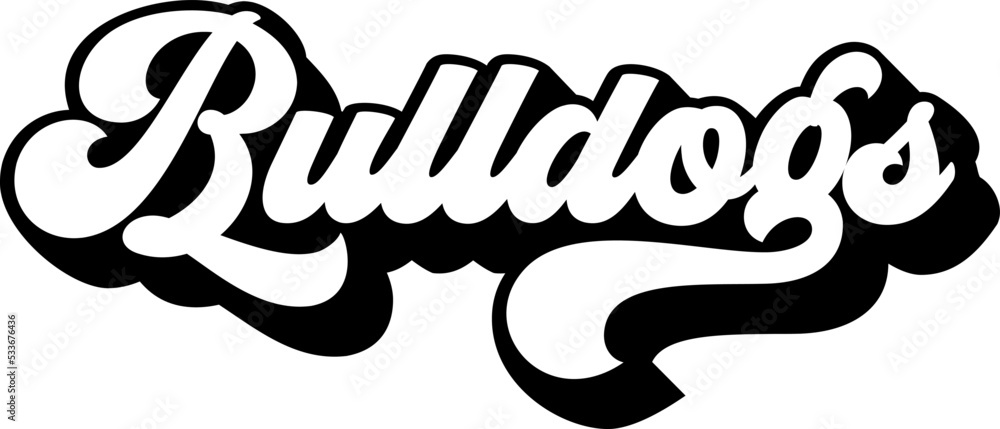 Bulldogs lettering for t-shirt personalization Stock Vector | Adobe Stock