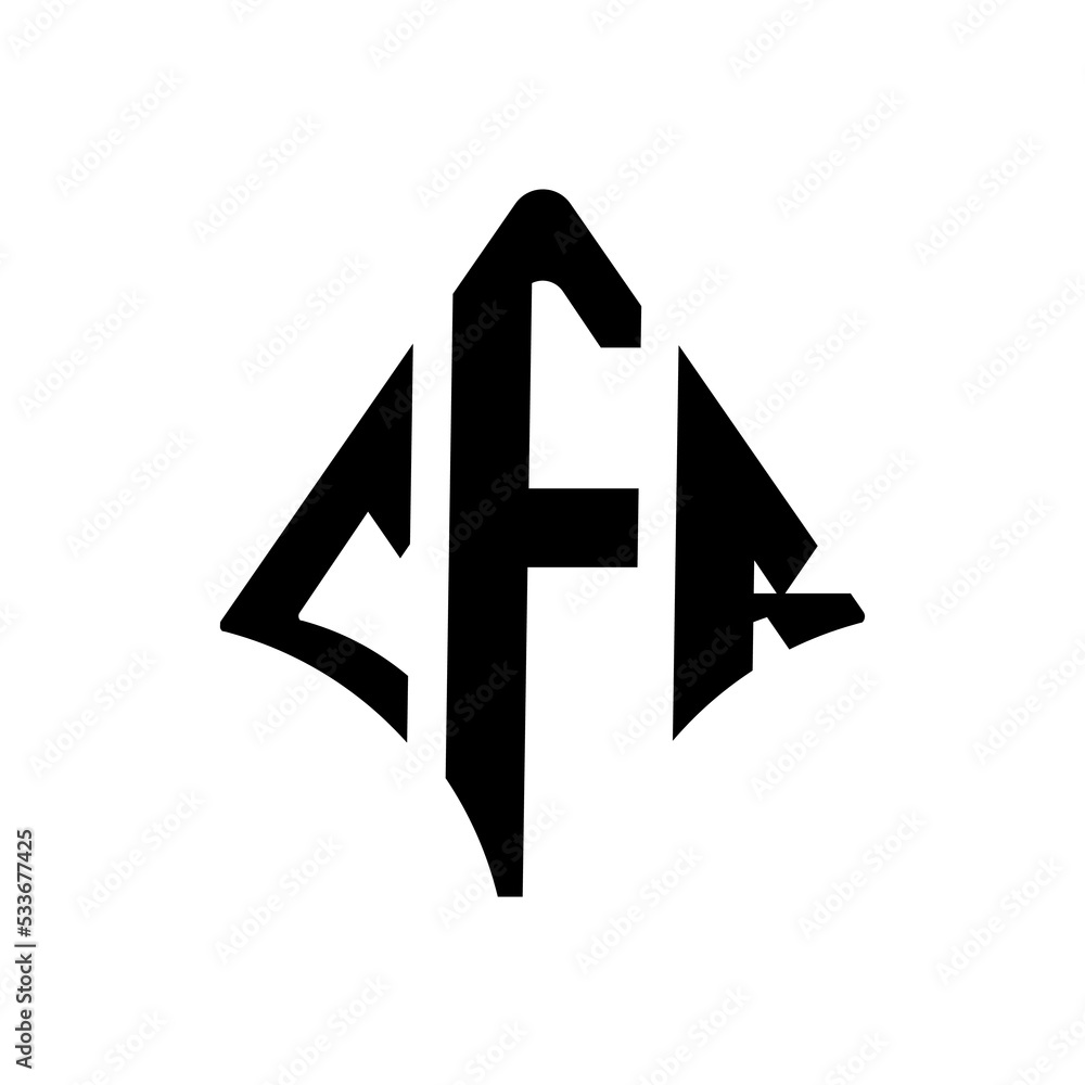 CFR letter logo design. CFR modern letter logo with black and white ...