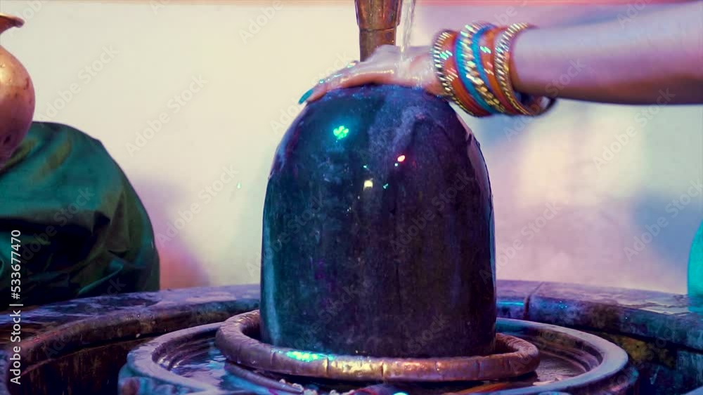 Vidéo Stock Rudrabhishek Rudrabhishek puja is a supreme ritual. It is ...