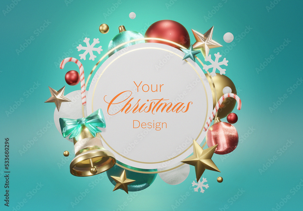 Festive 3D Sign Stock Template | Adobe Stock