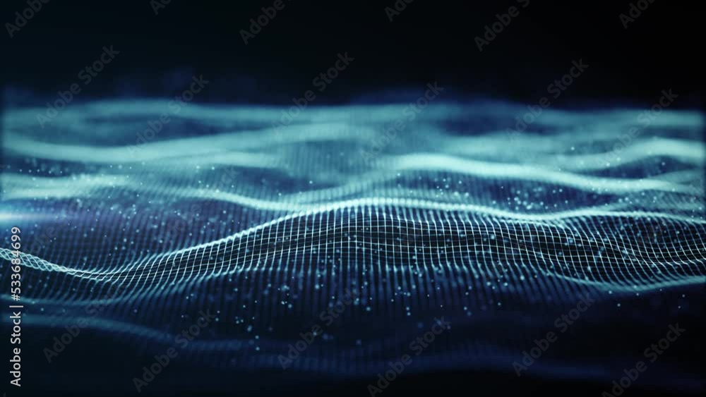 Abstract Digital Mesh Shape Fx Background Loop/ 4k animation of an ...