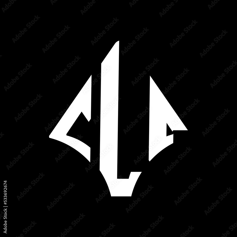 CLC letter logo design. CLC modern letter logo with black and white ...