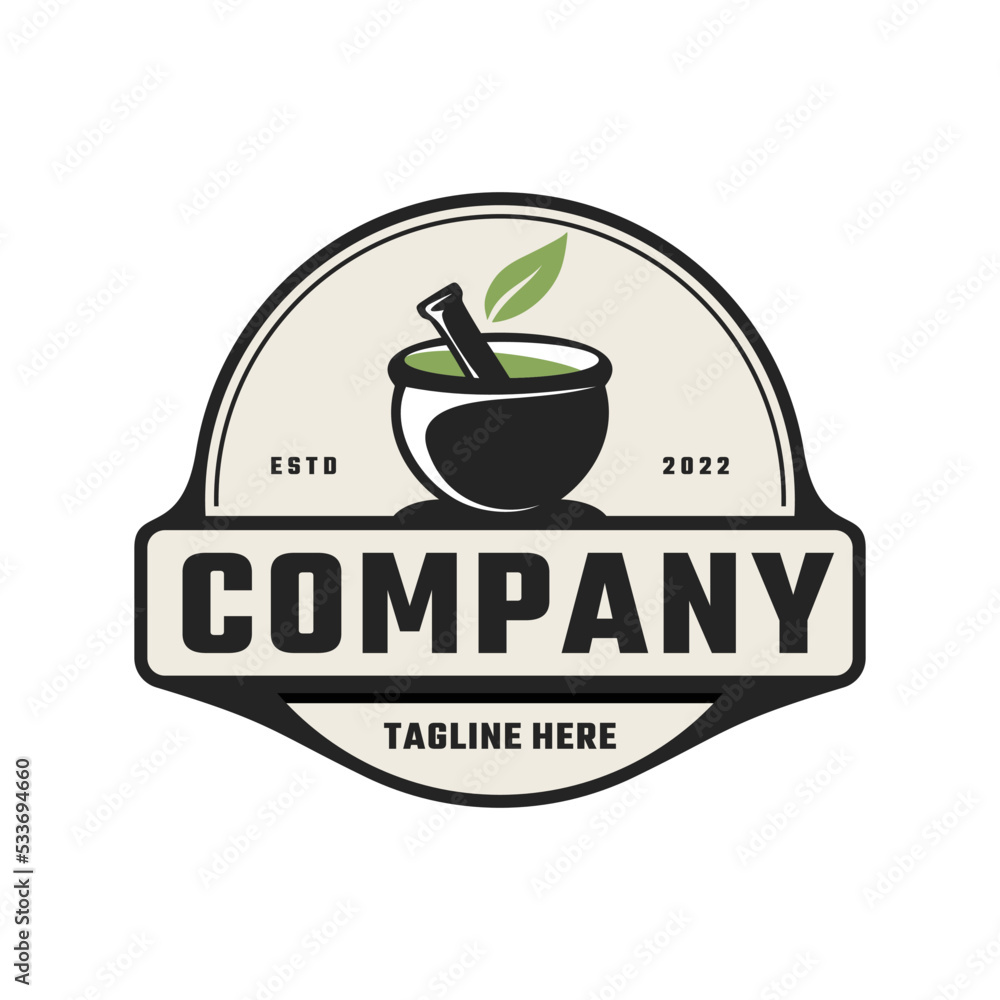 medical mortar logo design, medical mortar, medical pestle, vector ...