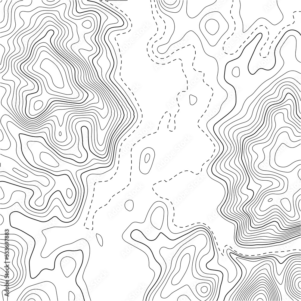 Topographic map background. Grid map. Pattern of contour lines ...