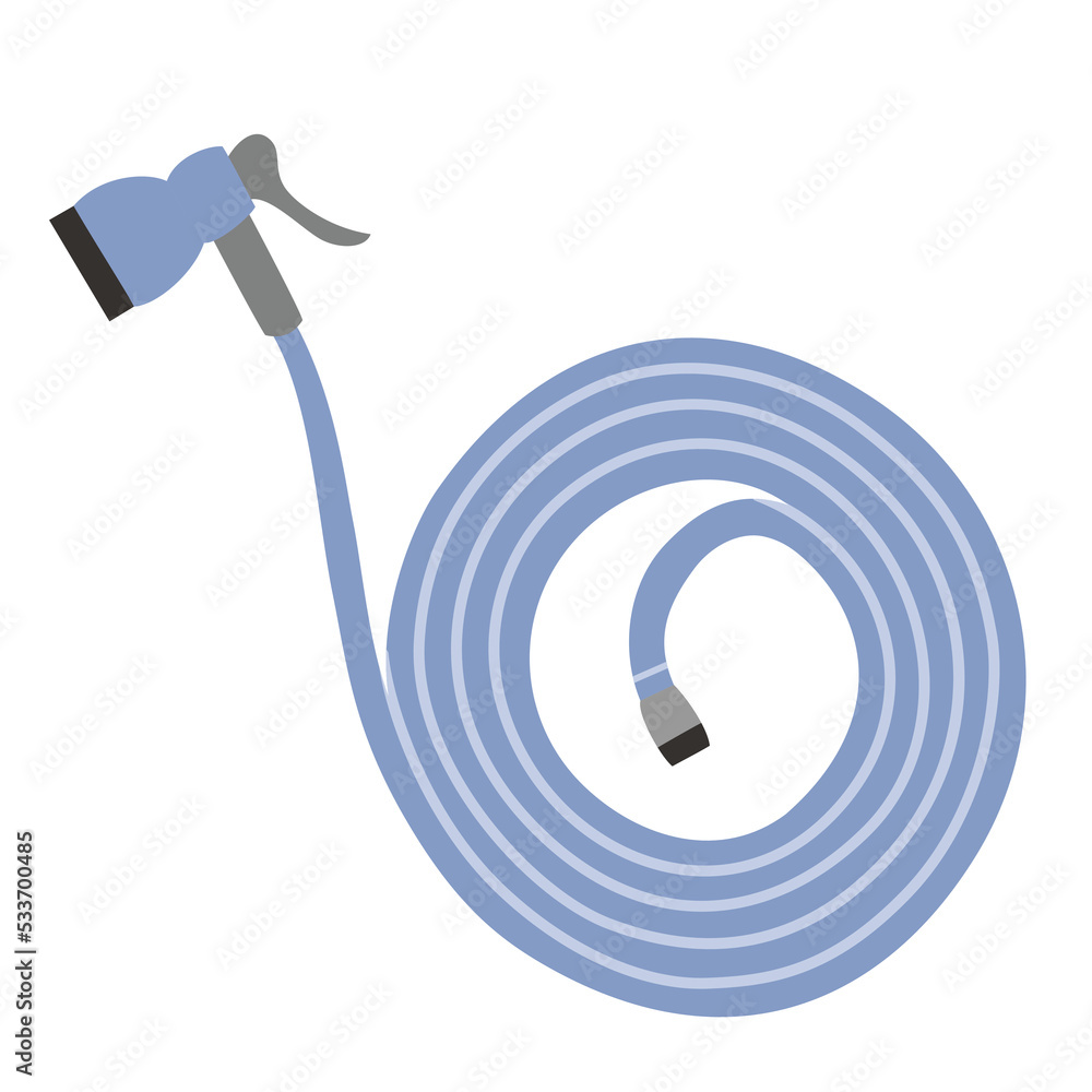 Garden hose icon, vector illustration of equipment for gardening and ...