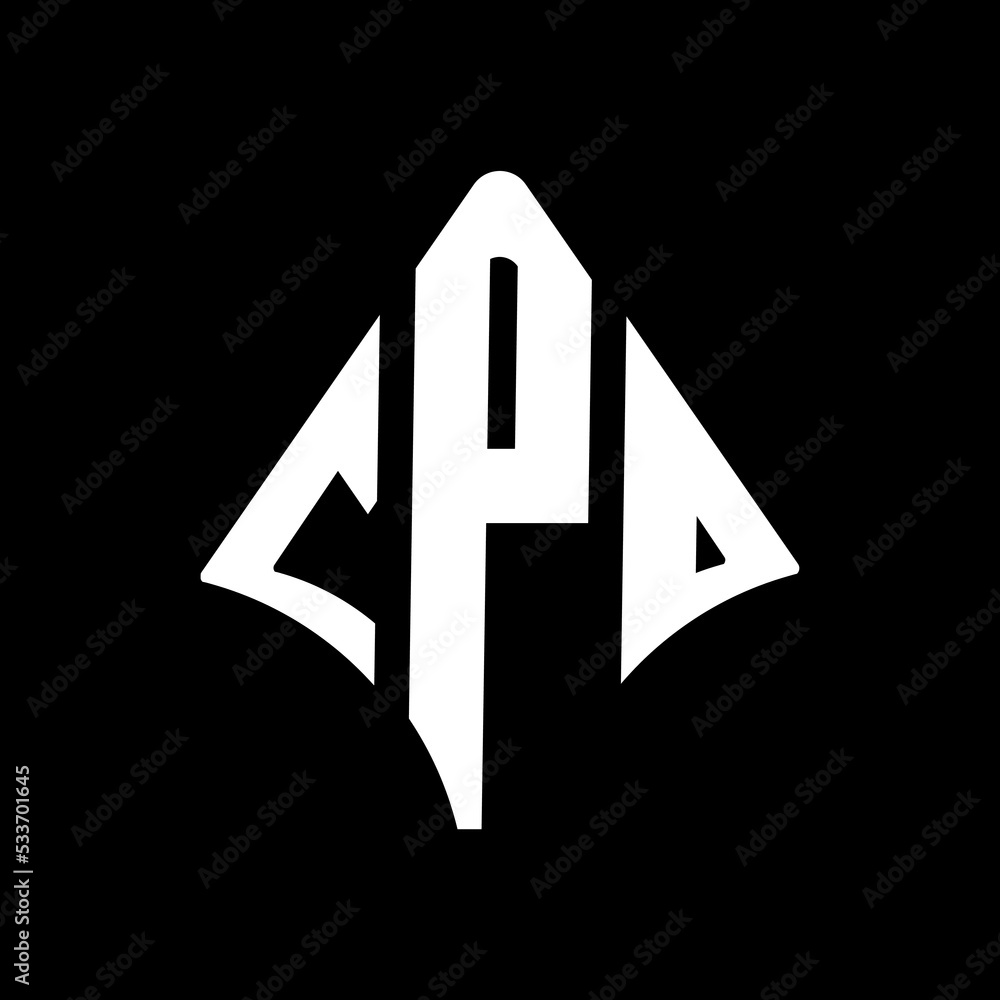 CPD letter logo design. CPD modern letter logo with black and white ...