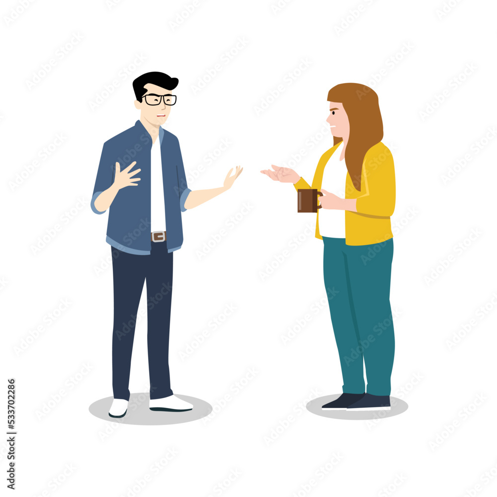 Angry young couple fighting and shouting at each other, people arguing ...