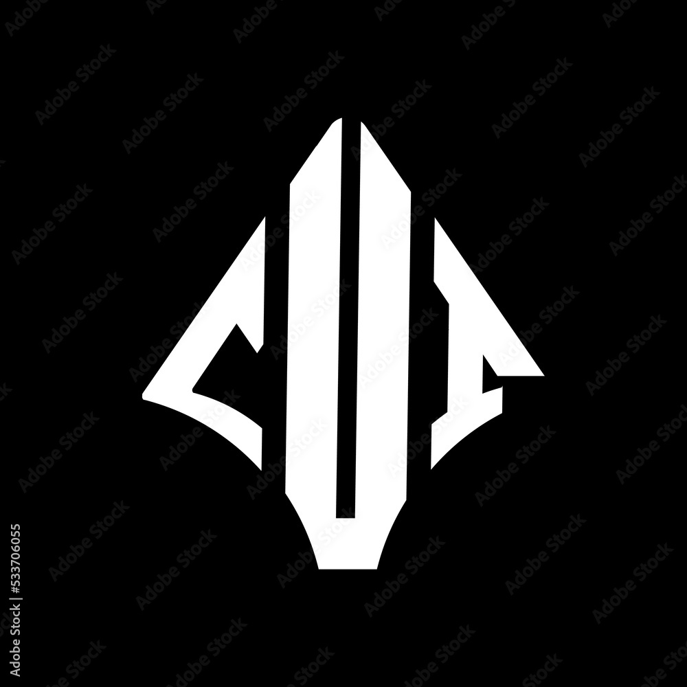CUI letter logo design. CUI modern letter logo with black and white ...