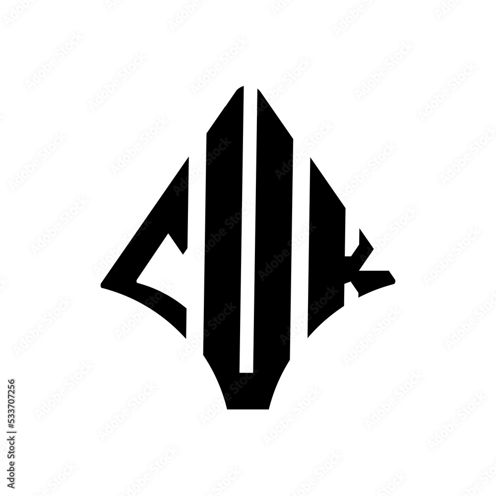 CVK letter logo design. CVK modern letter logo with black and white ...