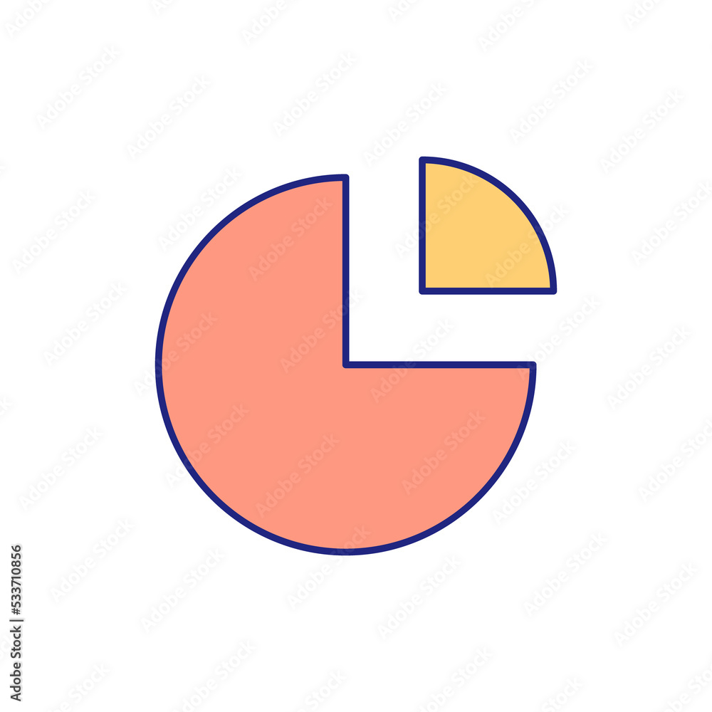 Segment RGB color icon. Part of circle. Fragment and section ...