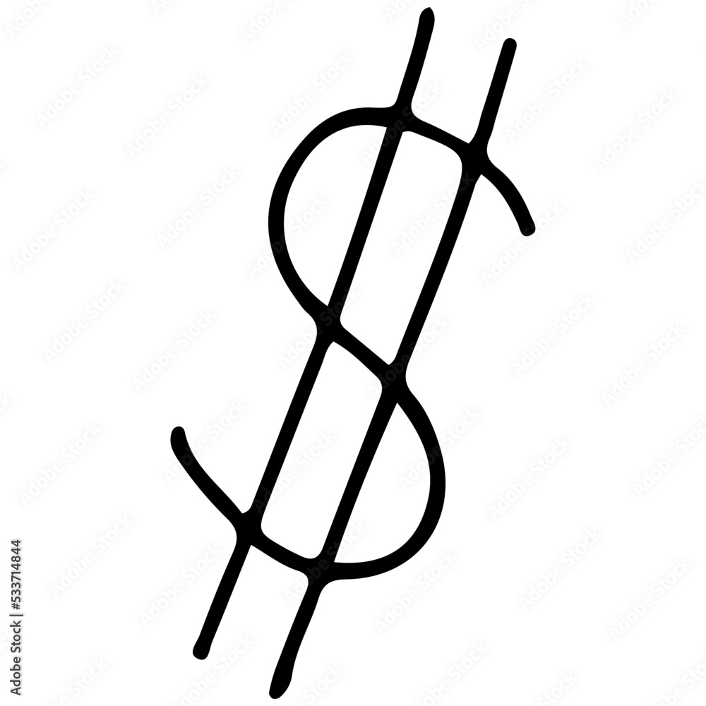 Dollar Sign Doodle vector Stock Vector | Adobe Stock