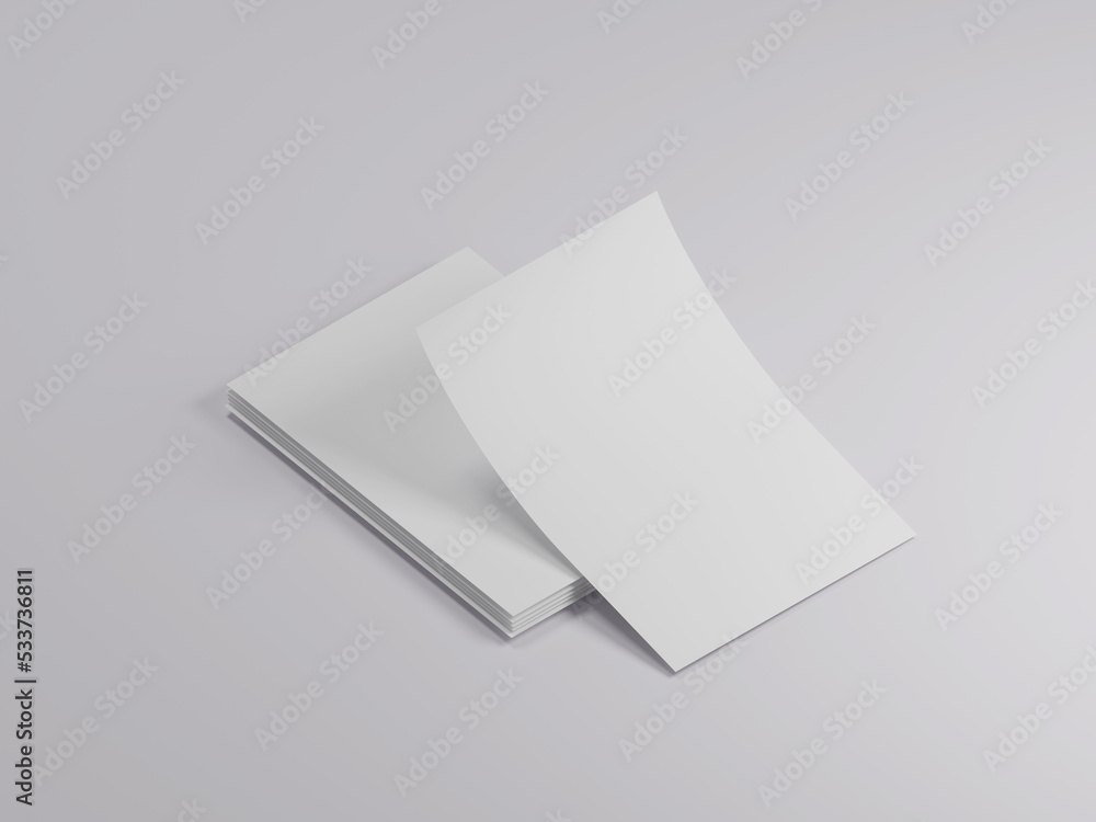 flyer, poster blank mockup with white background Stock Illustration ...