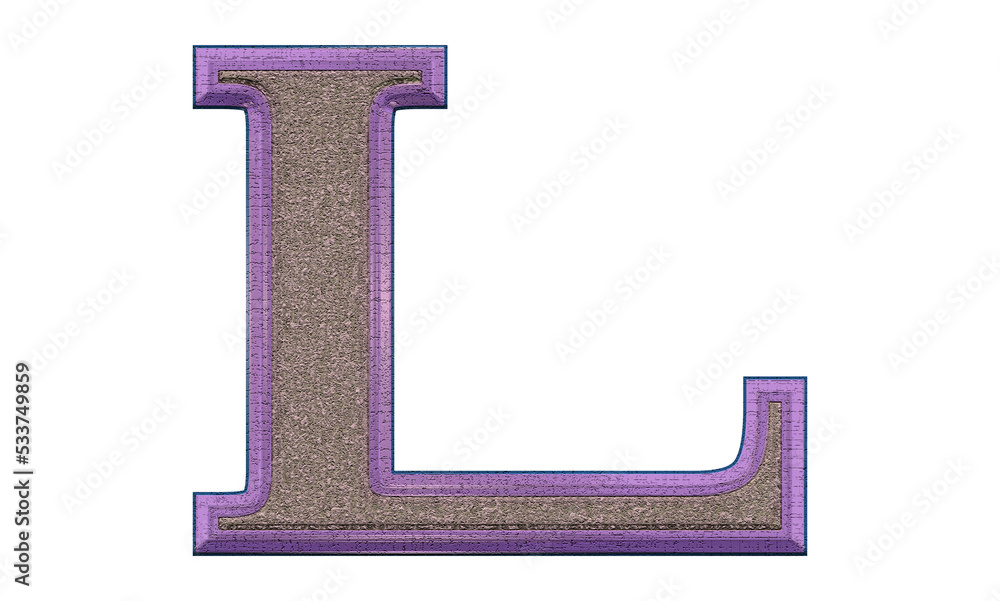 Decorative letter on transparent background.Art font illustration ...