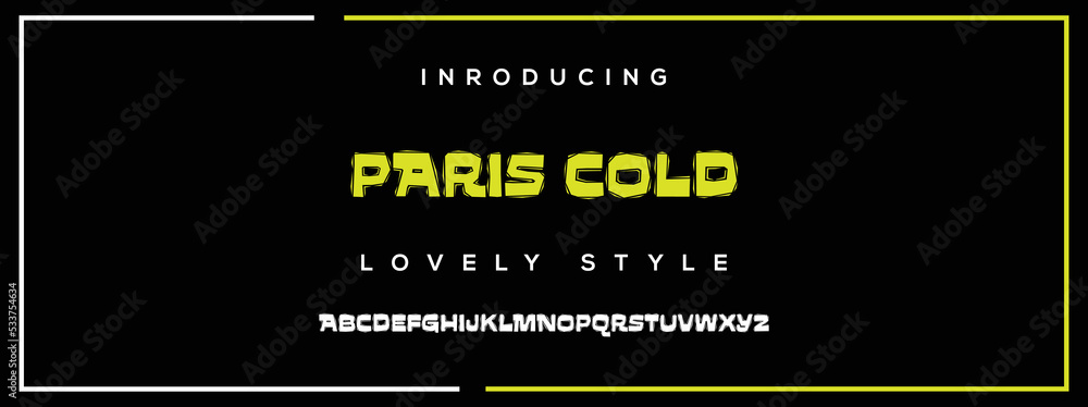 PARIS tech vector font typeface unique font design. Typeface urban ...