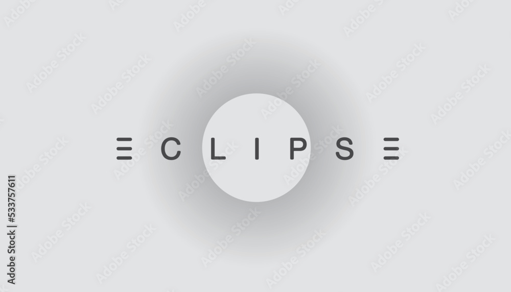 Solar eclipse astrology logo. Minimalist background with typography ...
