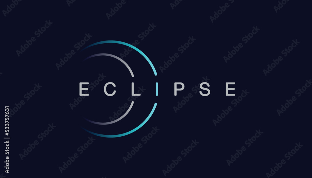 Solar eclipse astrology logo. Minimalist background with typography ...