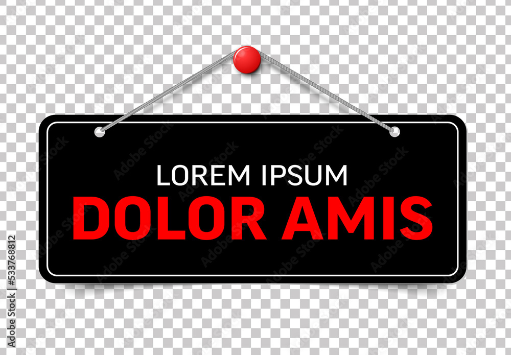 Store Door Dark Paper Placard Notice Template Stock Template | Adobe Stock