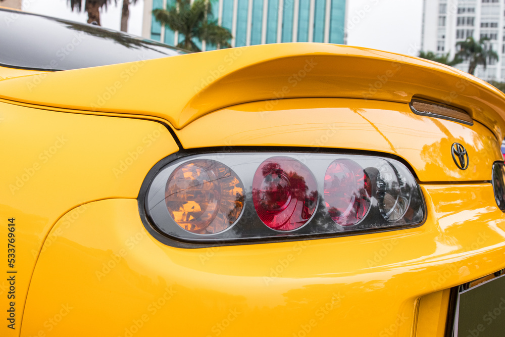 Lima, Peru; July 2019: Toyota supra rear light detail MKIV Stock Photo ...