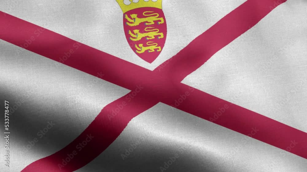 Flag Of Jersey - Jersey Flag High Detail - National flag Jersey wave Pattern loopable Elements ...