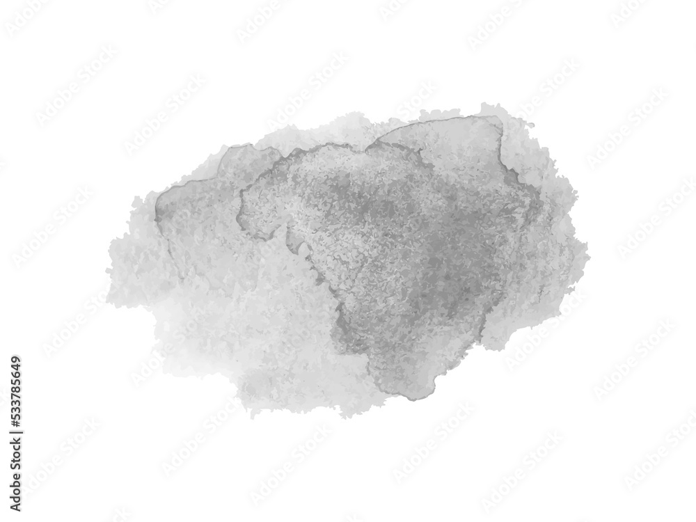 Gray water color. Hand drawn painted stain. Watercolour artwork ...