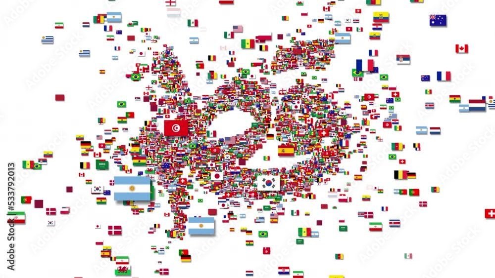 The word Qatar is written in Arabic letters. Filling an Arabic word ...