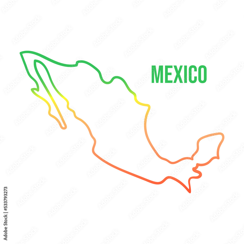 mexico map outline