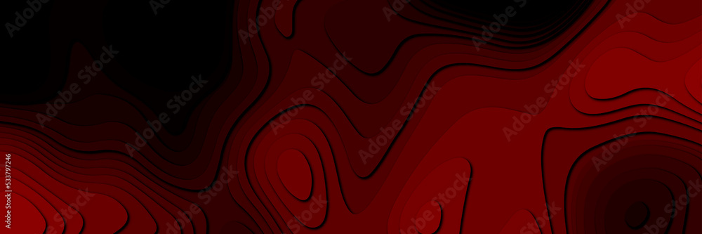 Stock vector illustration Paper cut background. Red paper decoration ...