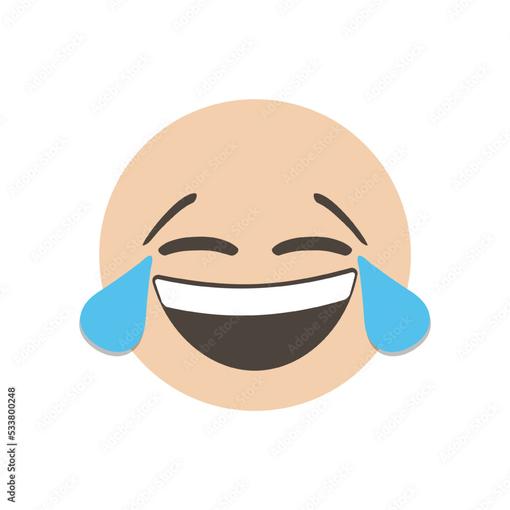 Face with tears of joy, haha emoji. 3D stylized vector icon. emoji ...