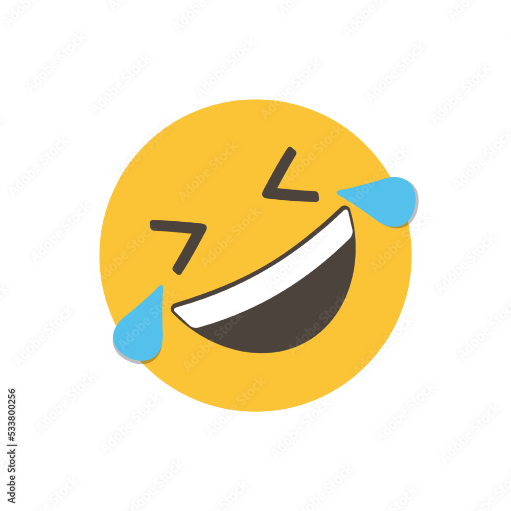 Rolling on the floor laughing. funny yellow emoticon. smiling emoticon ...