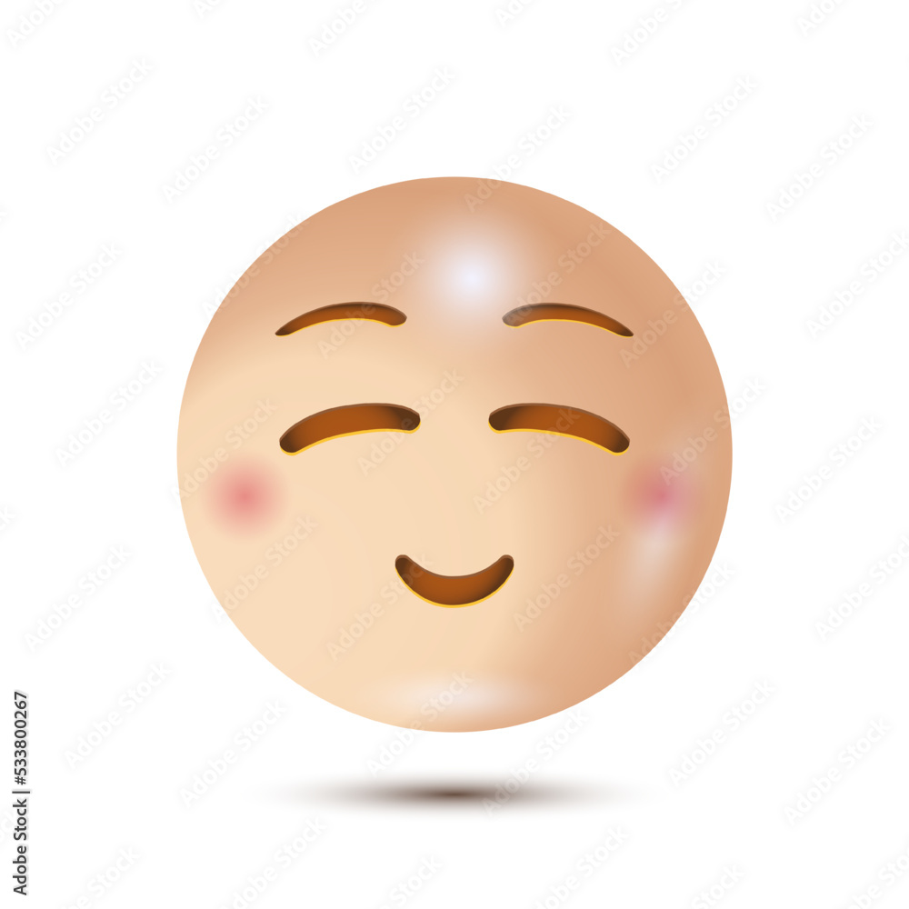 Smile. Vector illustration. smiling emoticon character design. Isolated ...