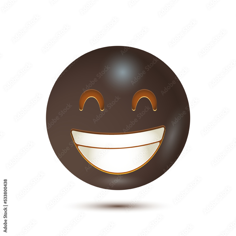 Grin, Beaming face with smiley eyes, cheesy face. funny yellow emoticon ...