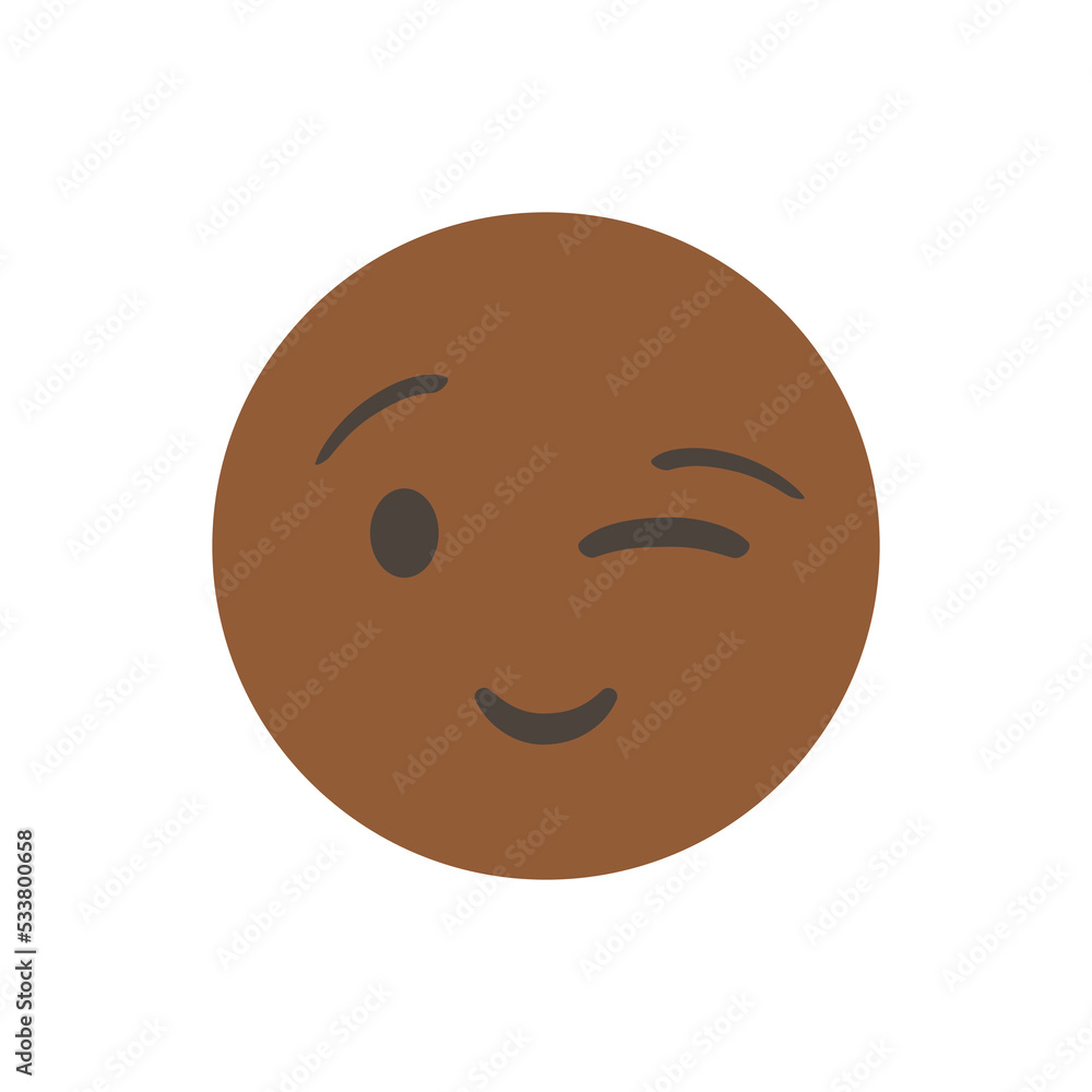 Winky face signals a joke or a hidden meaning. Vector illustration ...