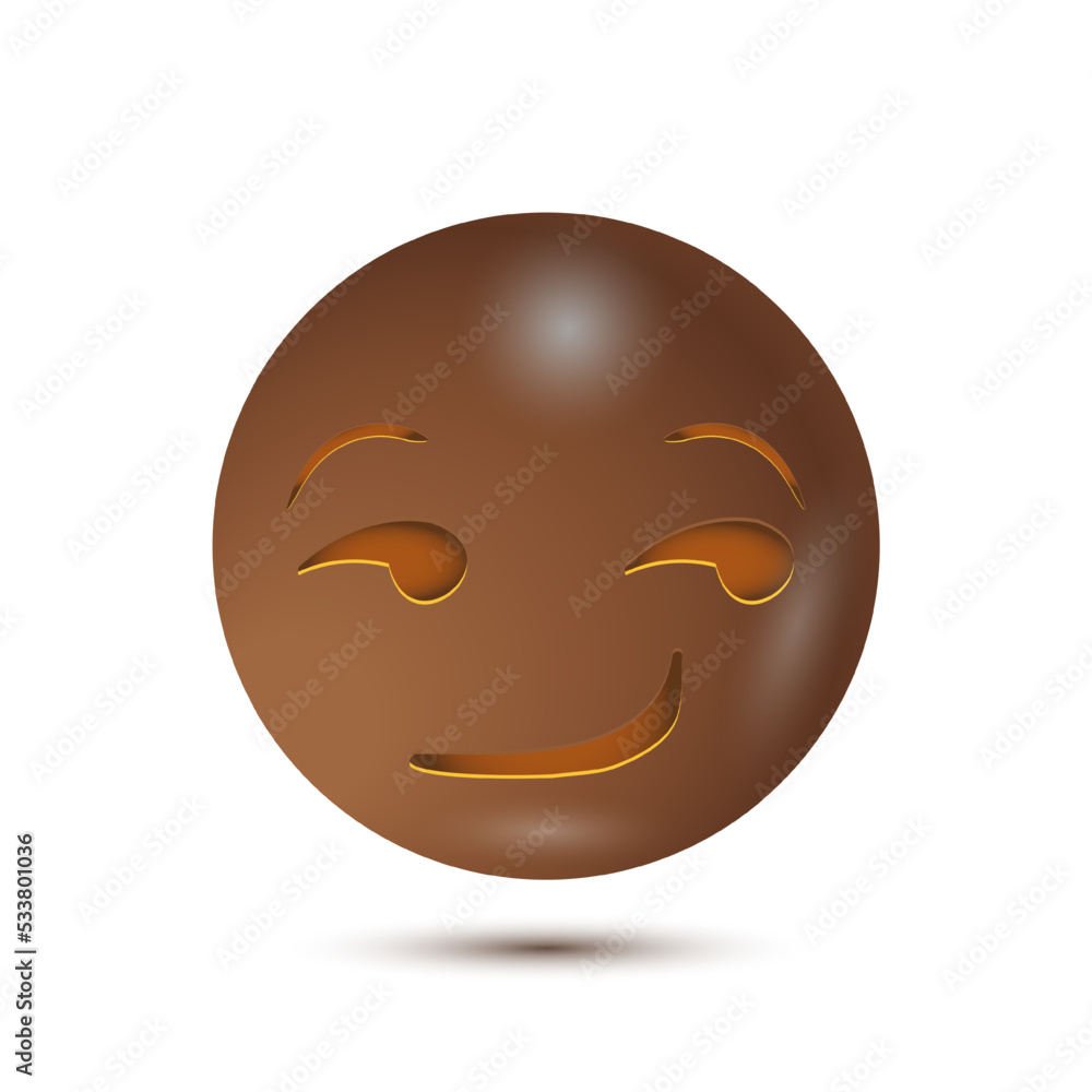 Flirting face, smug face, suggestive face. Vector illustration. emoji ...