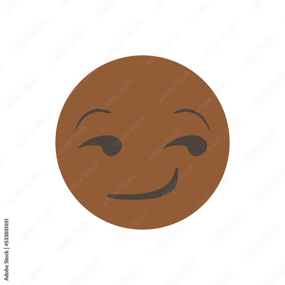 Flirting face, smug face, suggestive face. funny yellow emoticon ...