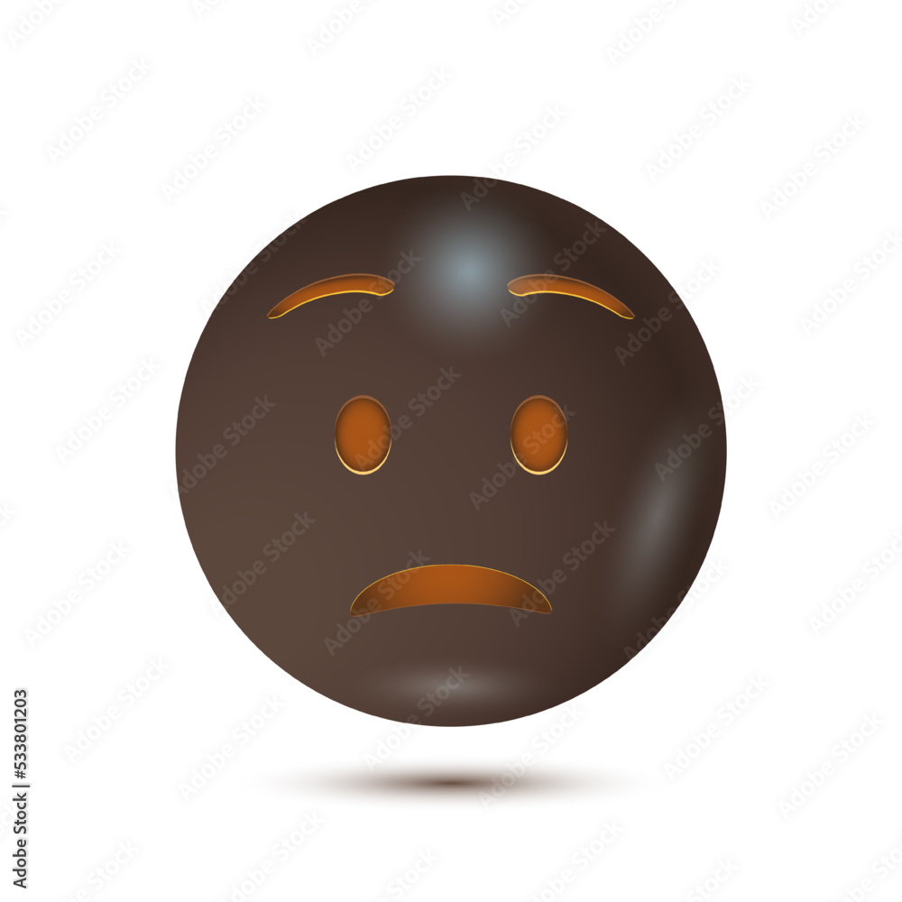 Frowning face. Megafrown, disappointment. Vector illustration ...