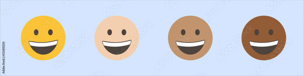 Set smiles, grin. 3D stylized vector icon. realistic emoticon. isolated ...