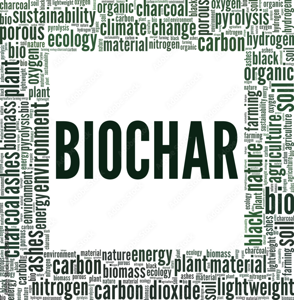Biochar word cloud conceptual design isolated on white background ...