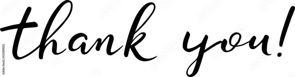 Thank you lettering. Handwritten inscription Stock Illustration | Adobe ...