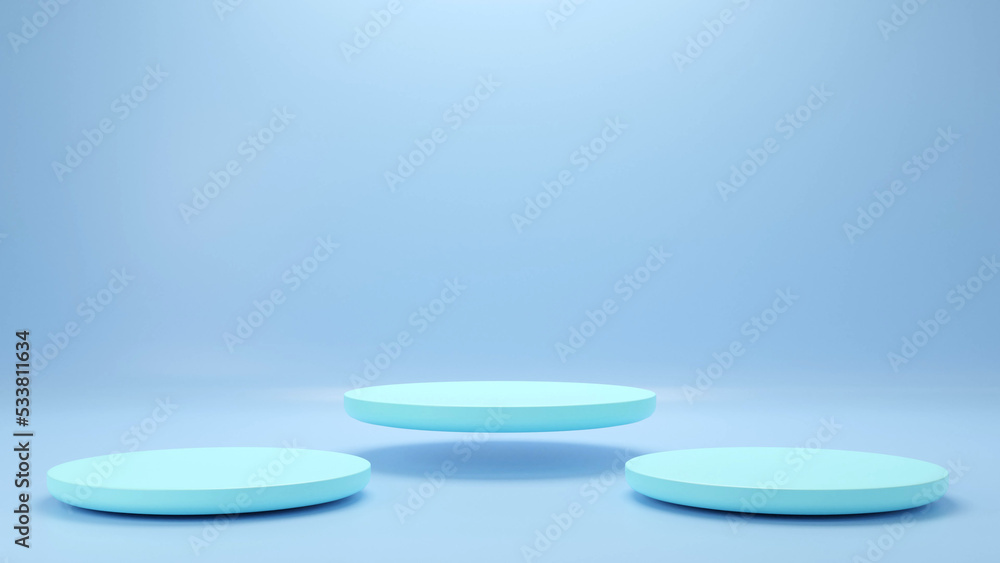 3D render, product background Show a pedestal scene with a geometric ...