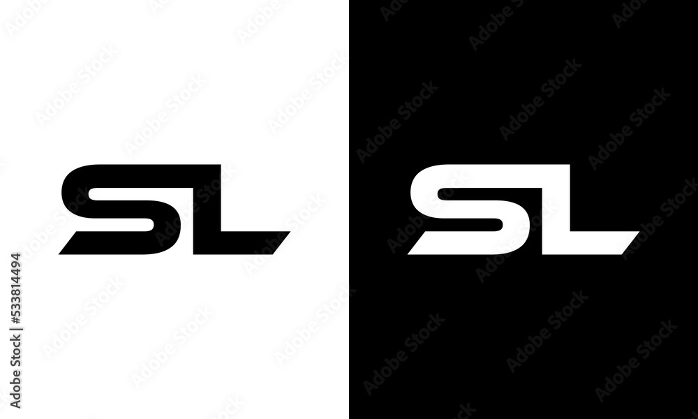 letter sl logo design Stock Vector | Adobe Stock