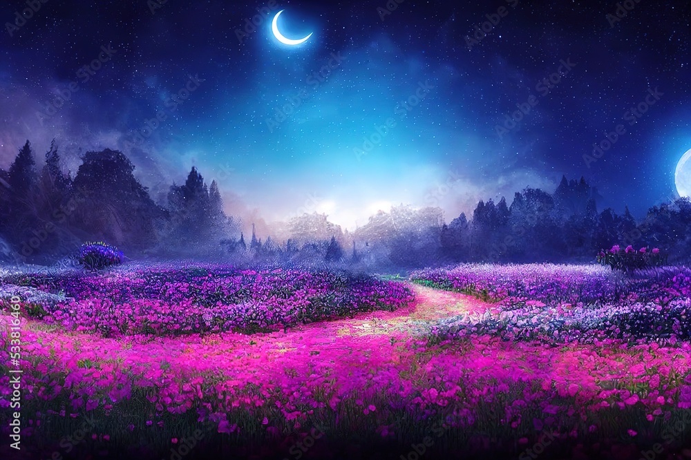 Fantasy fairytale photo background of beautiful fairy rose flower ...