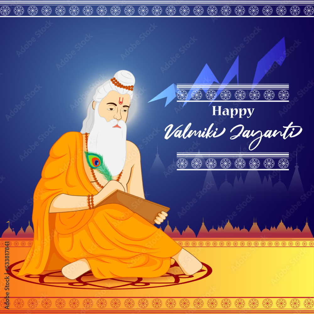 vector illustration for the Indian festival Valmiki Jayanti Stock ...