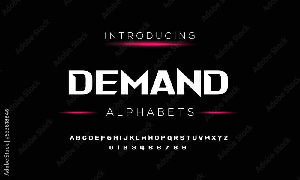 DEMAND Elegant stylish font. Modern serif typeface. English alphabet ...